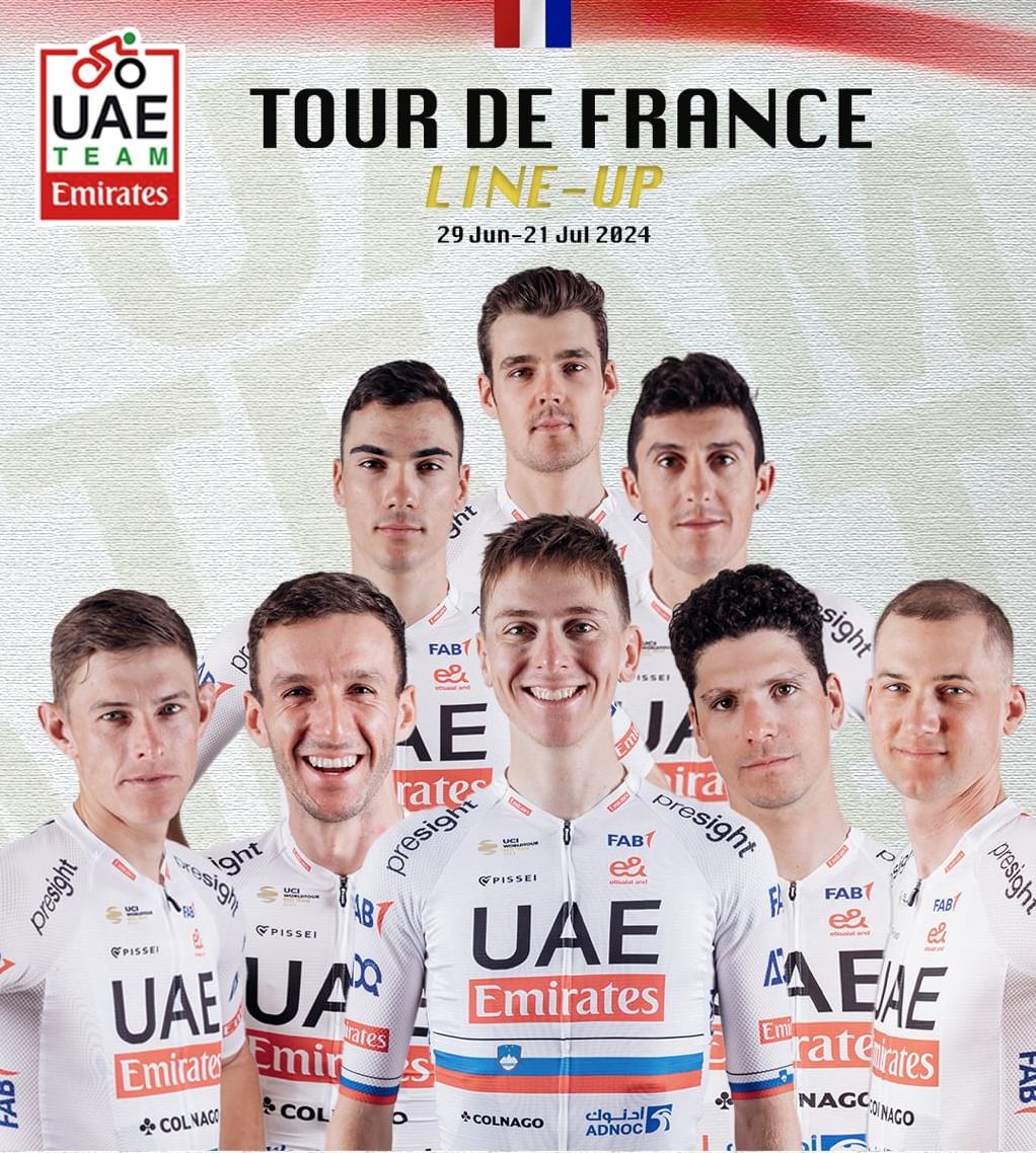 UAE Team Emirates confirm eight riders to take on Tour de France ...